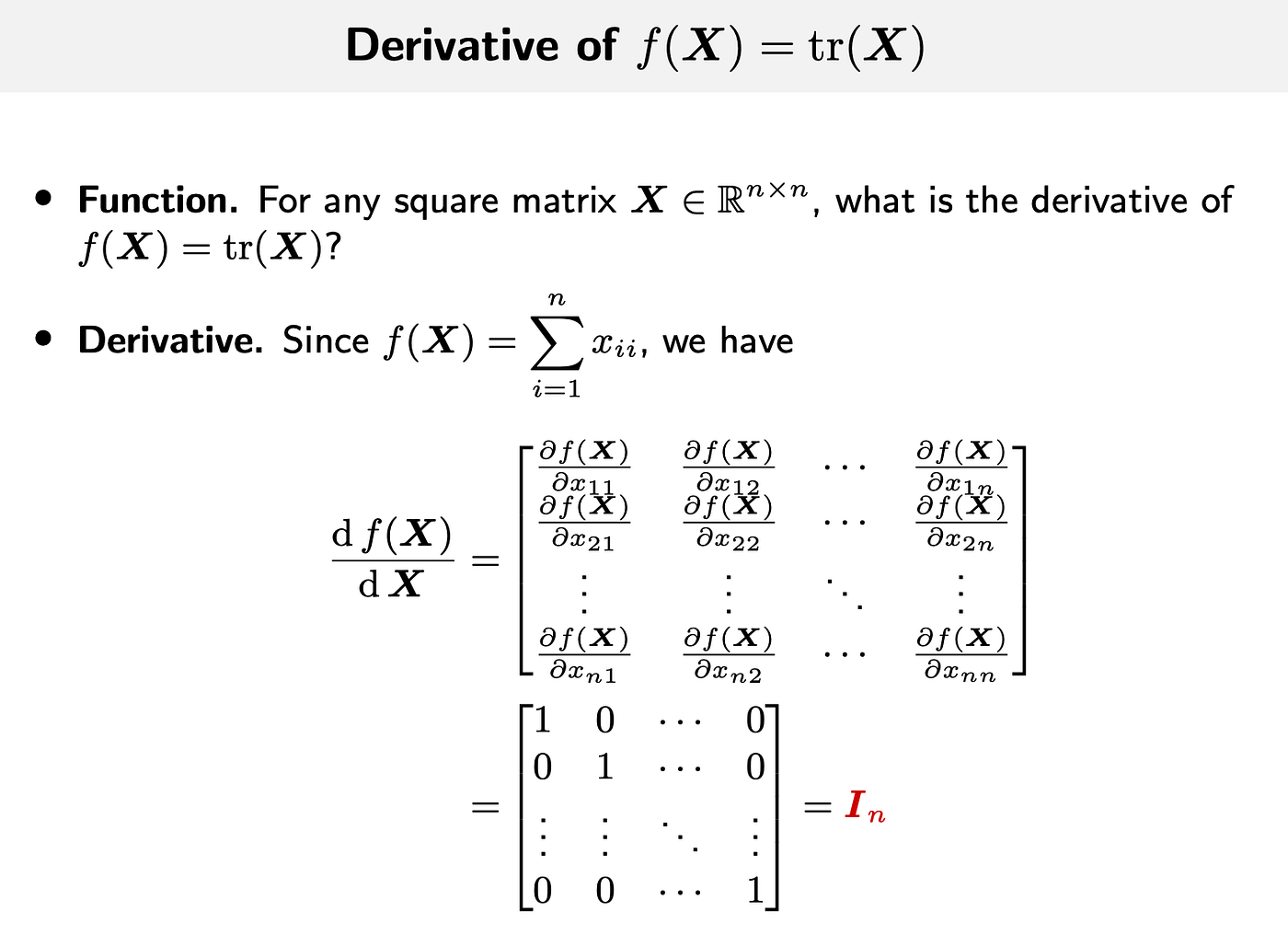 Trace Of Square Root Of Matrix