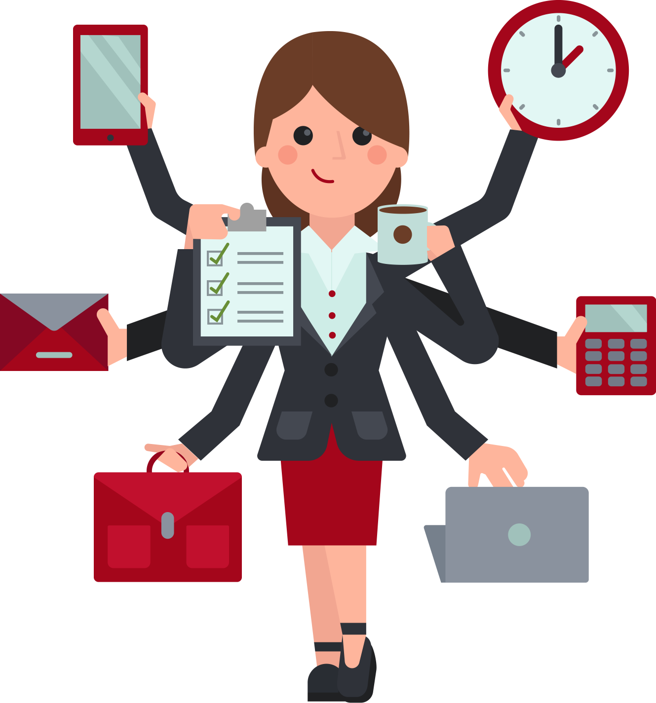 Woman Accountant Clipart