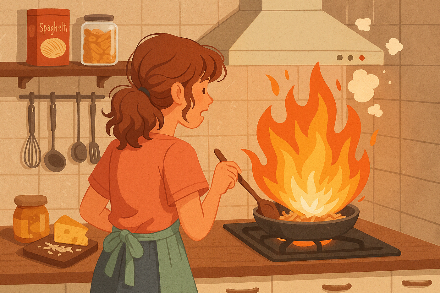 How to Draw a Woman Cooking in the Kitchen: Easy Step-by-Step Guide ...