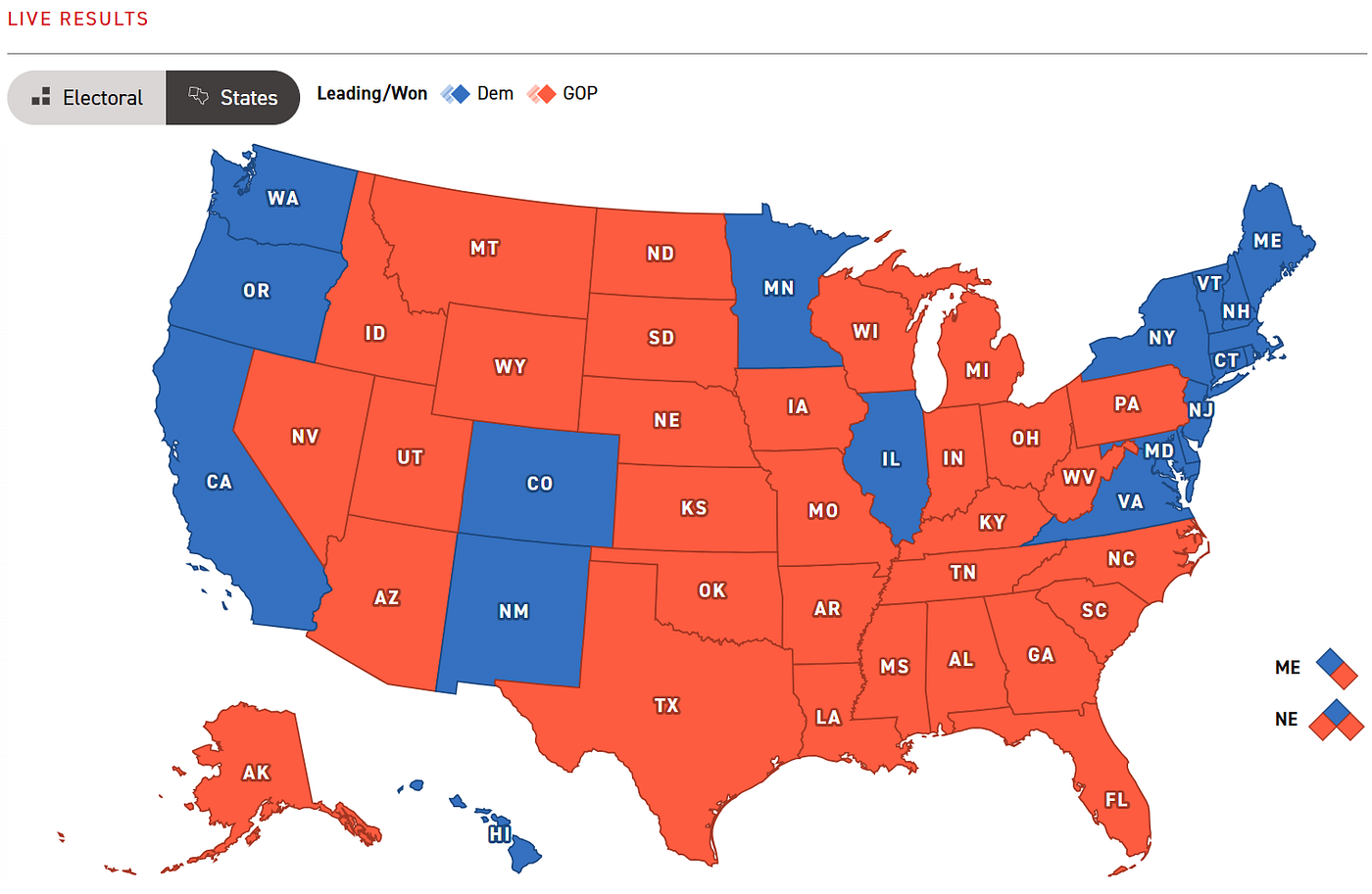Political Party Map 2024