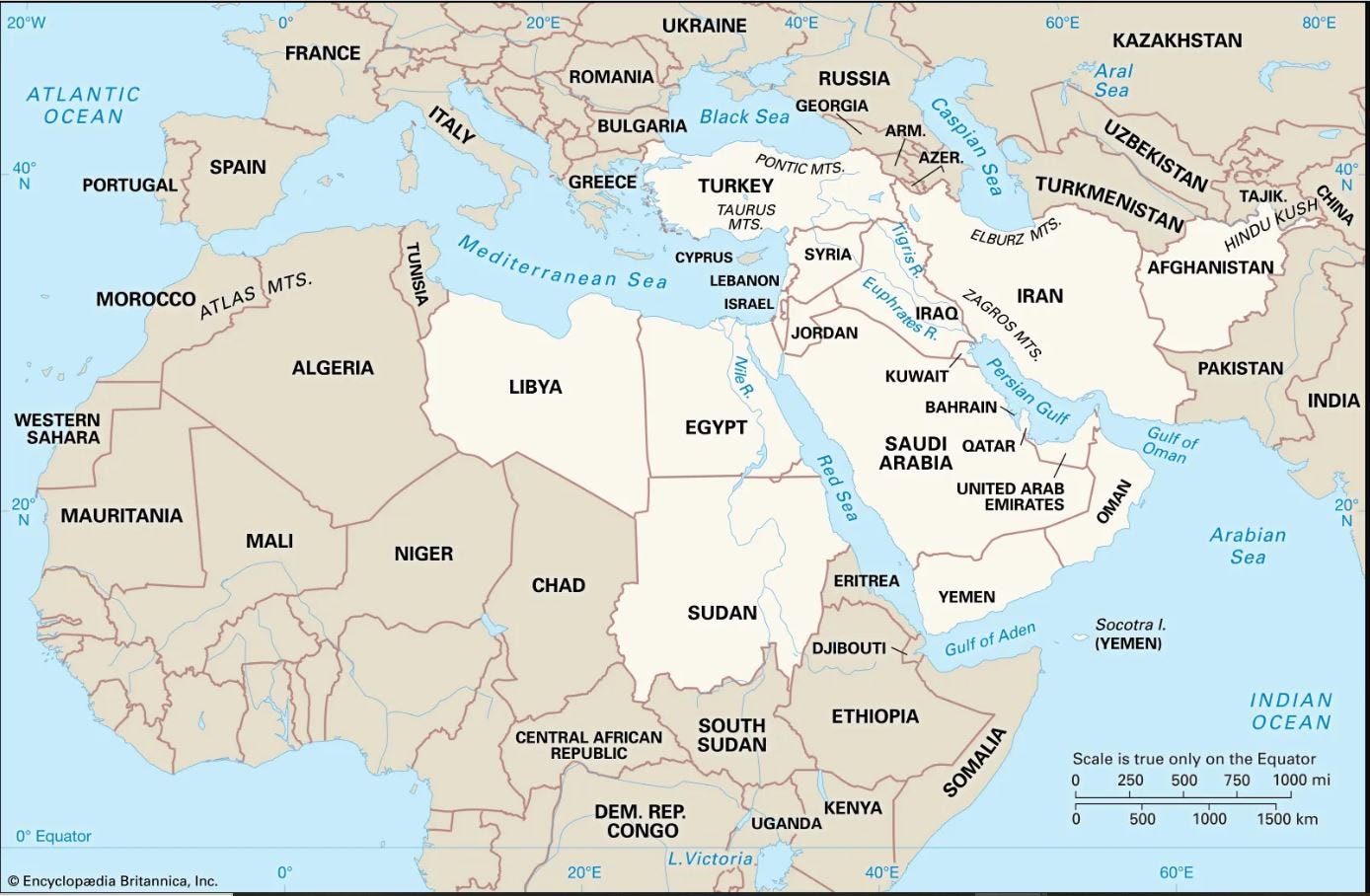 Middle East Political Map