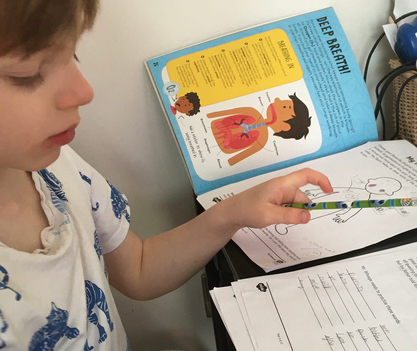 Kids Doing Homework And Having Fun
