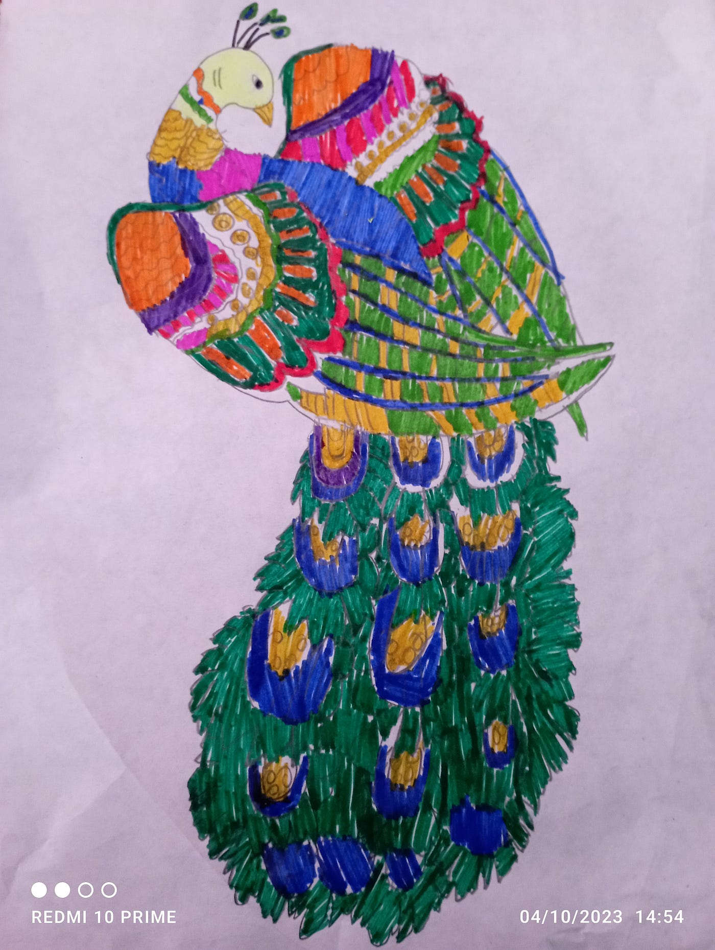 How To Draw A Dancing Peacock