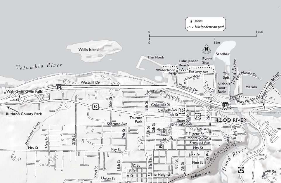 Map Of Downtown Hood River