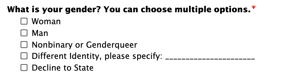 List Of Genders For Survey