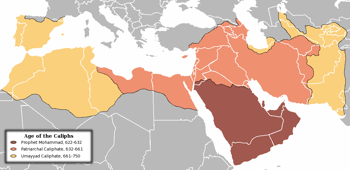 Spread Of Islam Blank Map