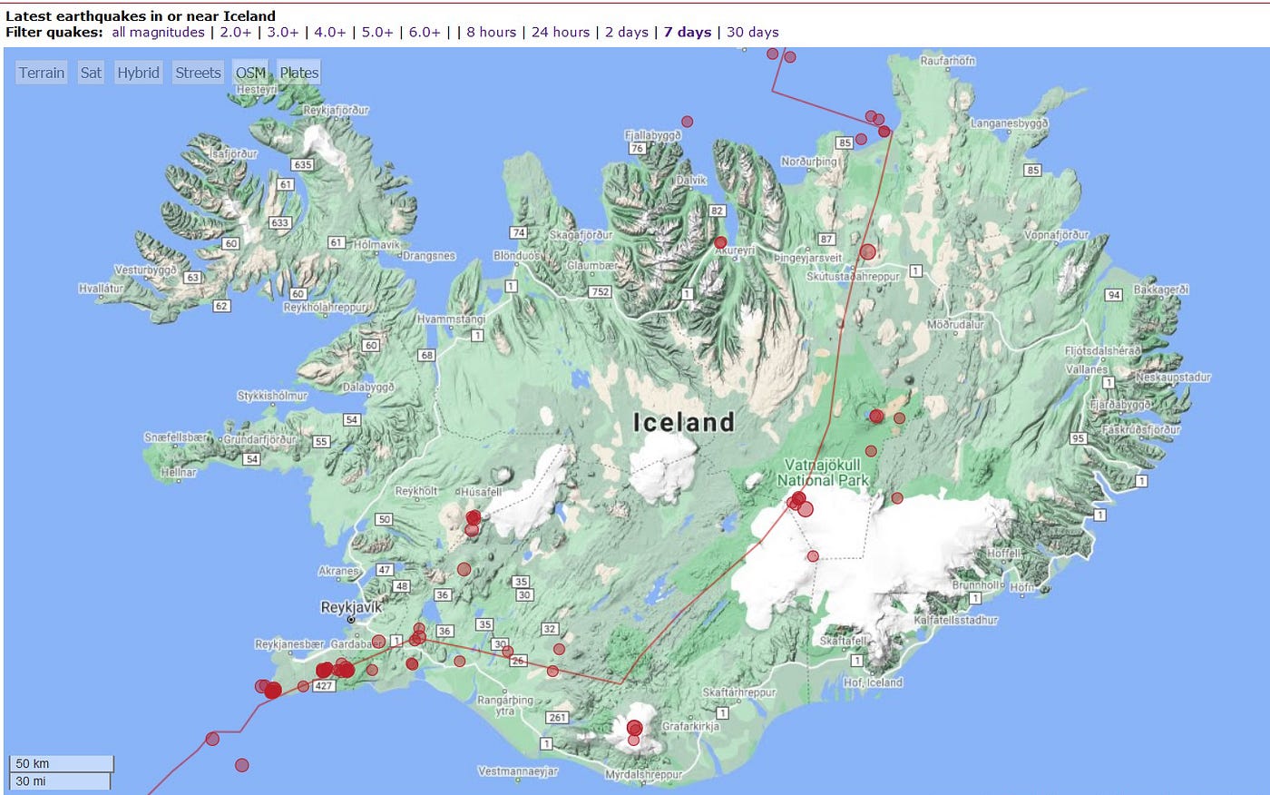 Iceland Mid Atlantic Ridge Map
