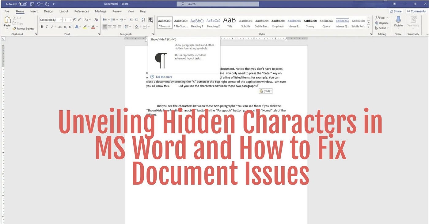 Hide Formatting In Word Document