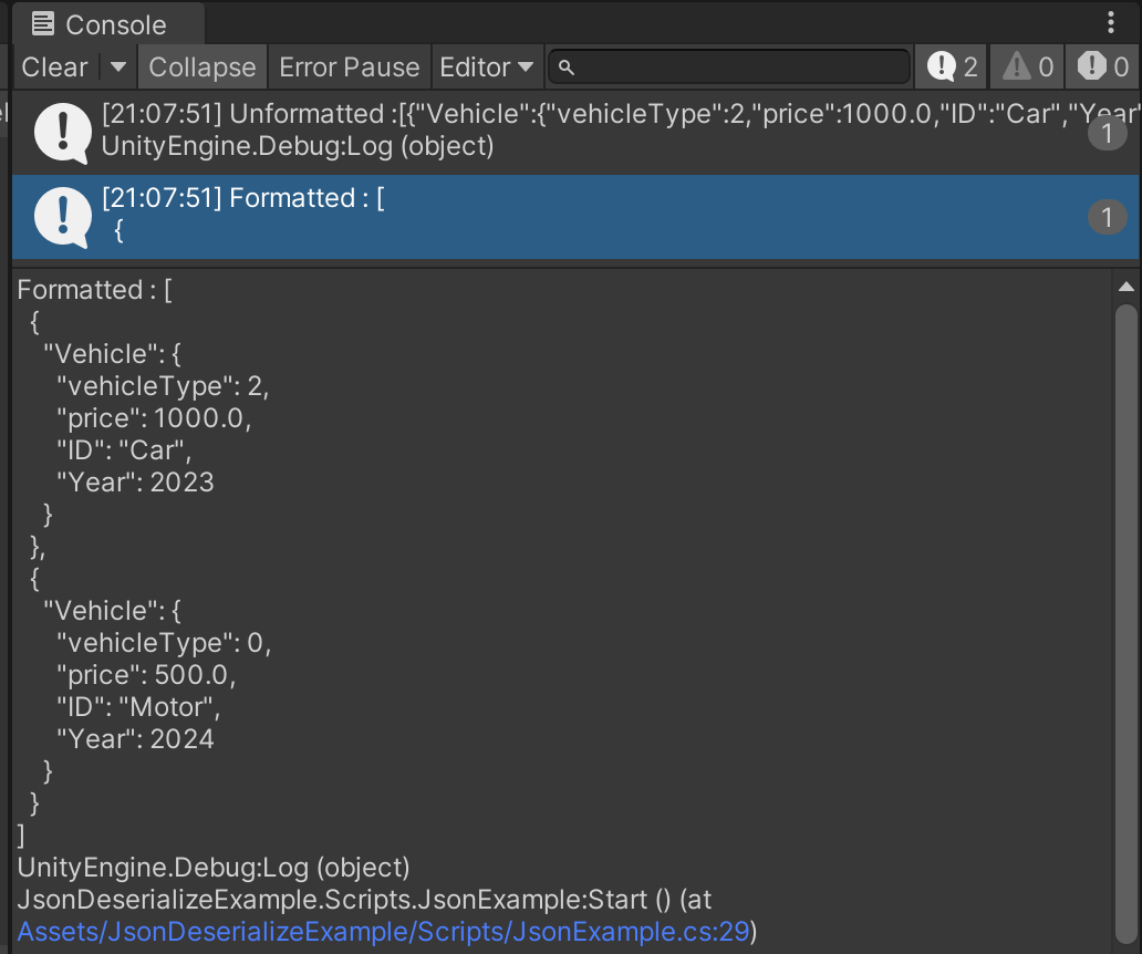 Newtonsoft Json Unity