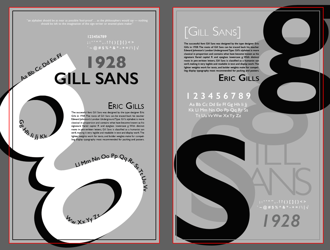 Gill Sans Typeface Poster