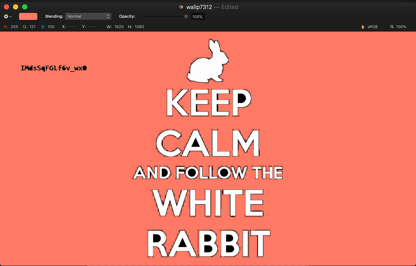 Keep Calm And Follow The White Rabbit