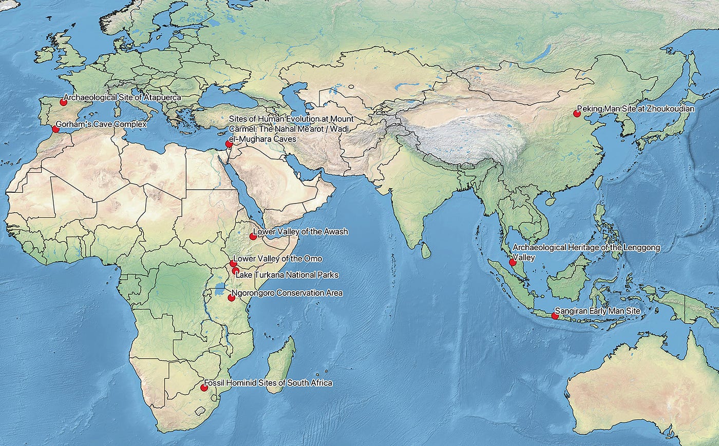 Homo Habilis Map