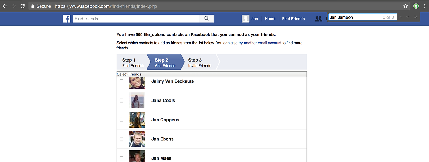 Facebook Friends Numbers List