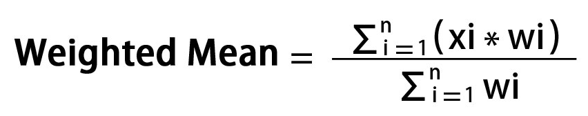 Weighted Mean Formula Symbol