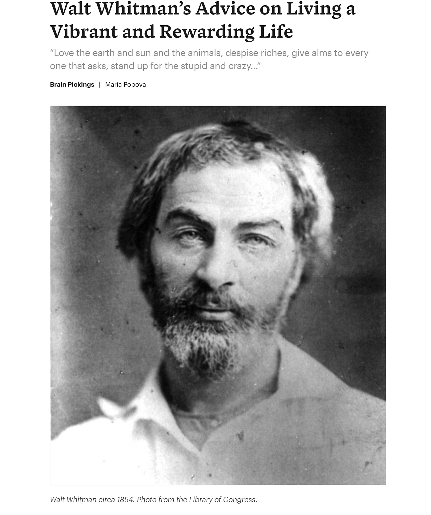 Walt Whitman's Instagram, Twitter & Facebook on IDCrawl