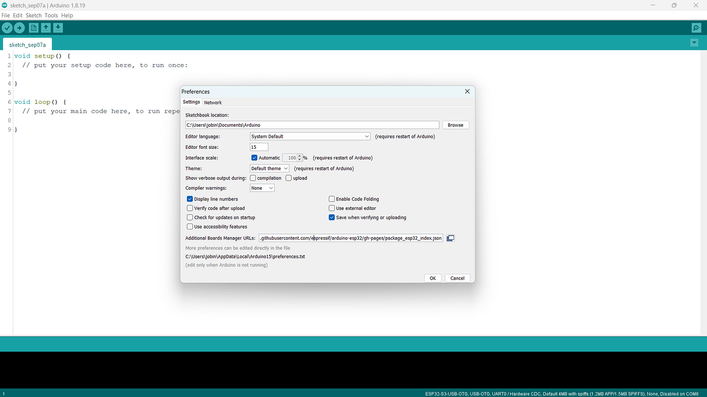 How To Install Esp32 Core Arduino Ide Installing Esp32 In Arduino Ide 