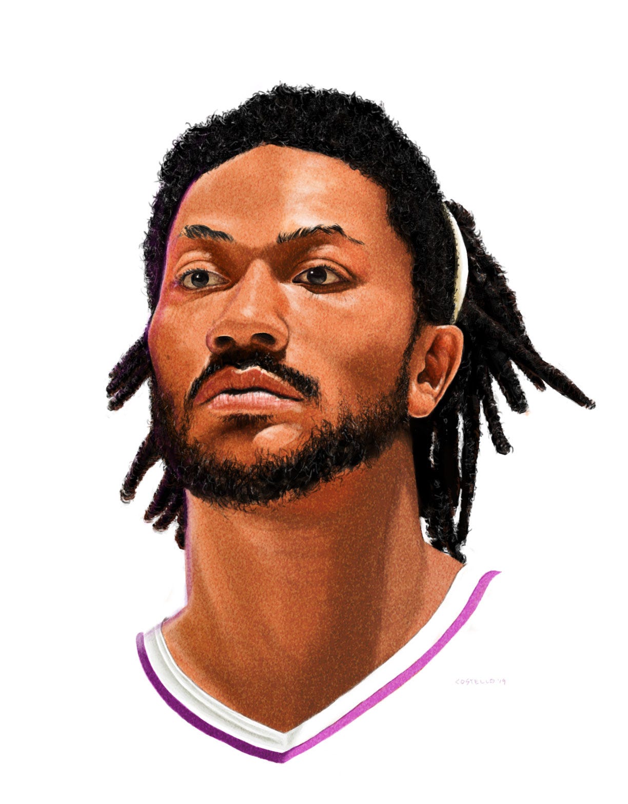 Derrick Rose Portrait Drawings