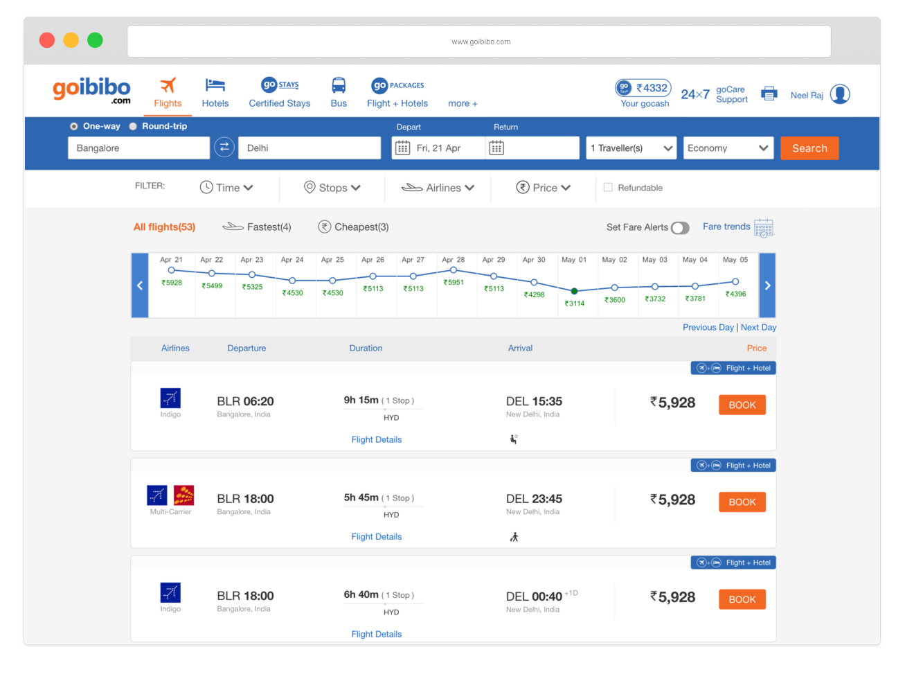 Goibibo Air Tickets