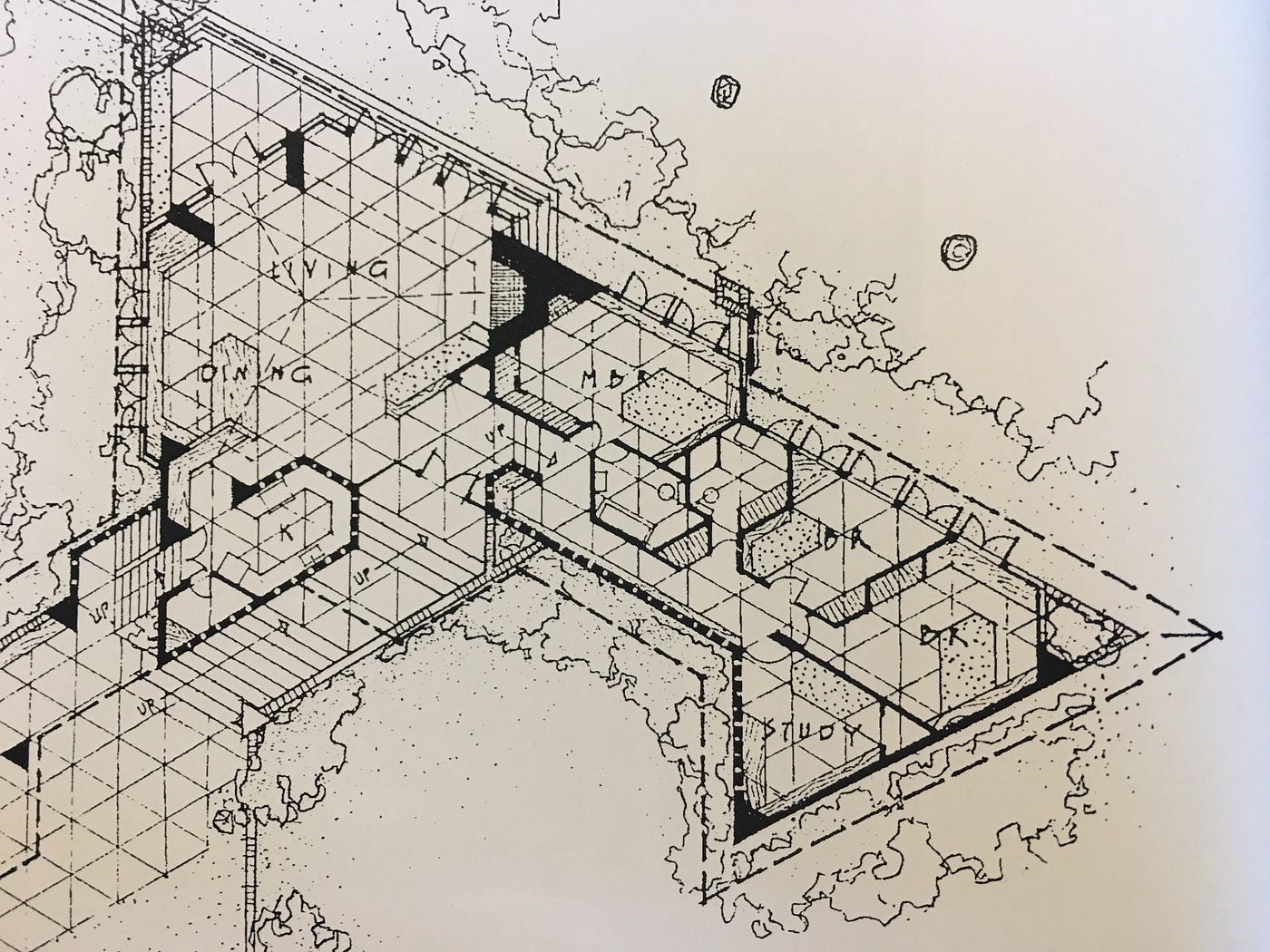 Frank Lloyd Wright Floor Plan Grid