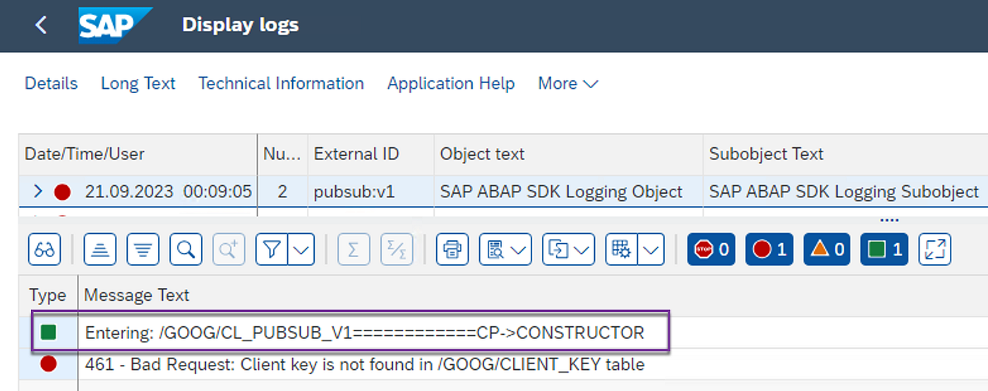 Application Logging in ABAP SDK for Google Cloud - SAP Community