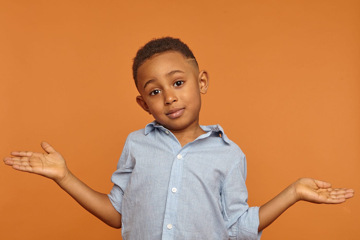 Confused Little Black Kid