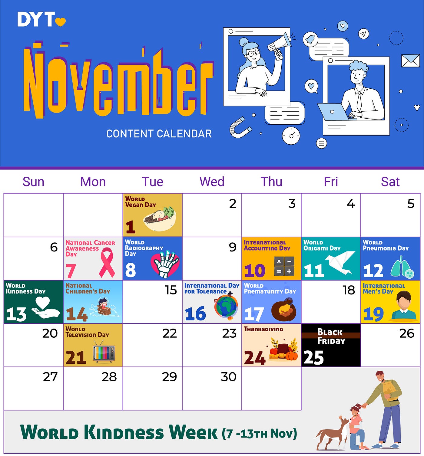 November Calendar Ideas