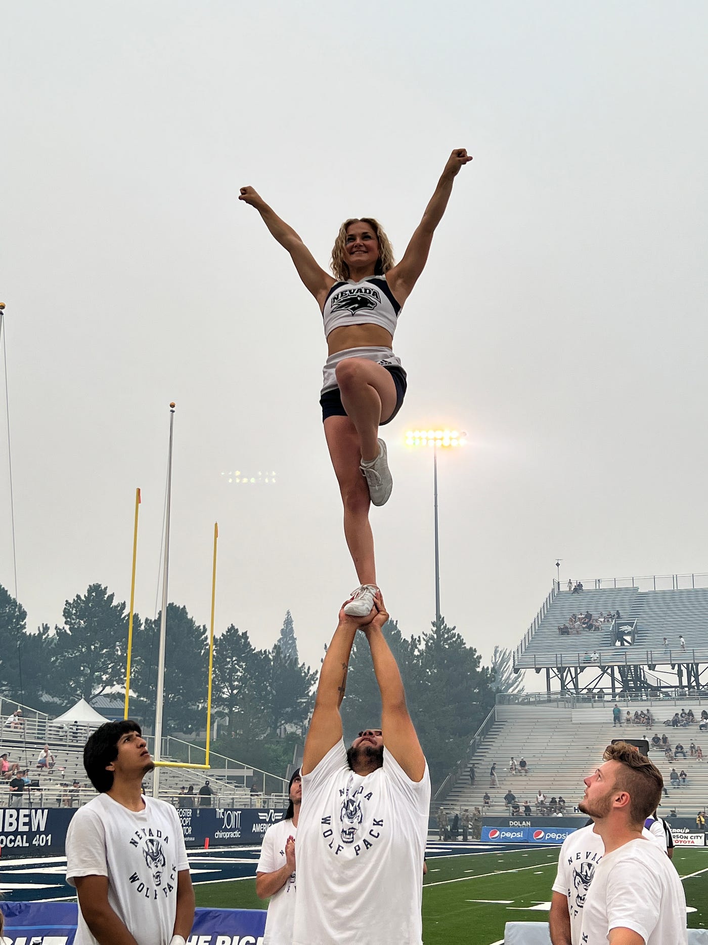 Cheerleading Stunts Naald We Put In A Lot Of Hard Work Today. I Can't