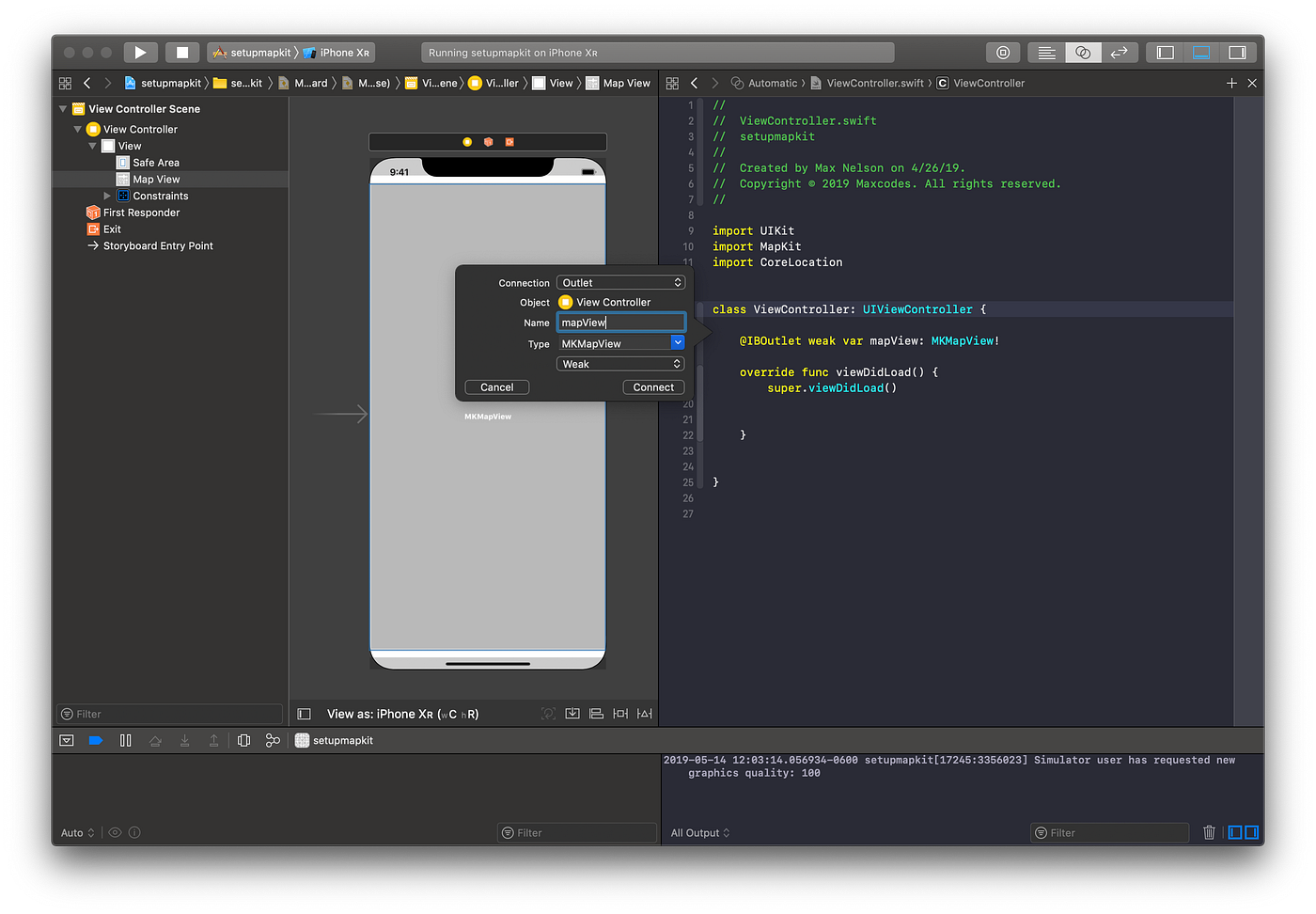 Xcode Tutorial Practice 3 Storyboards Mapkit View