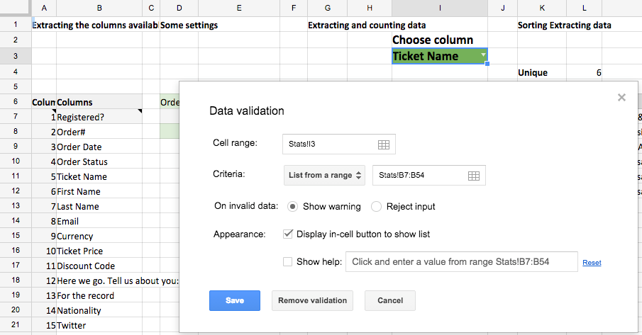 Matching Columns And Rows Numbers