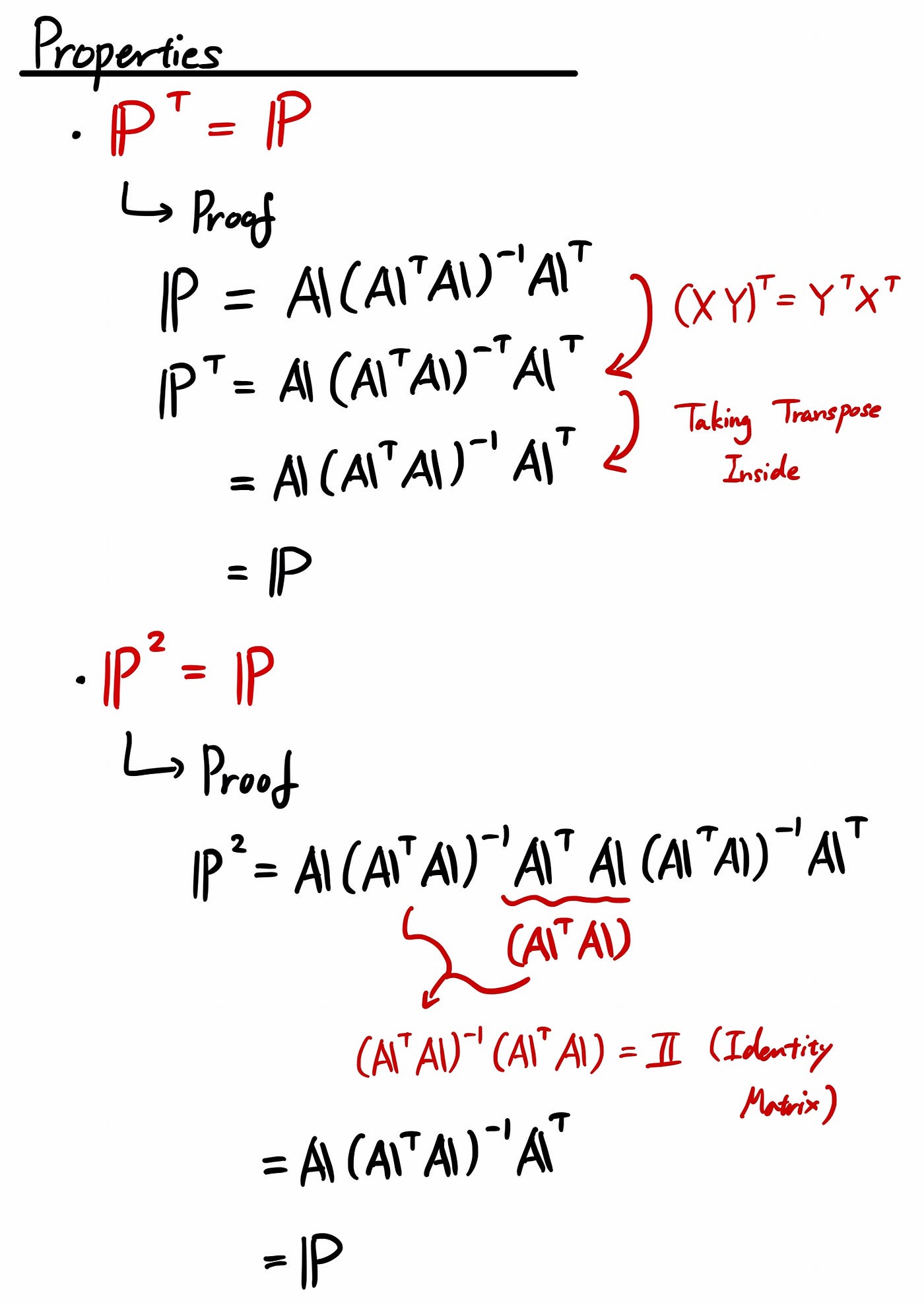 Vector Projection Linear Algebra
