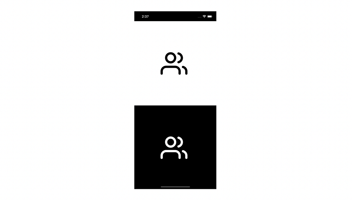 Mobile App Icon Black