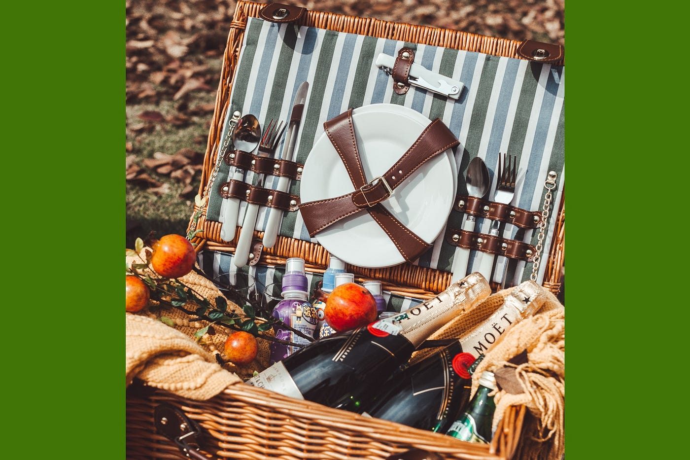 Open Picnic Basket