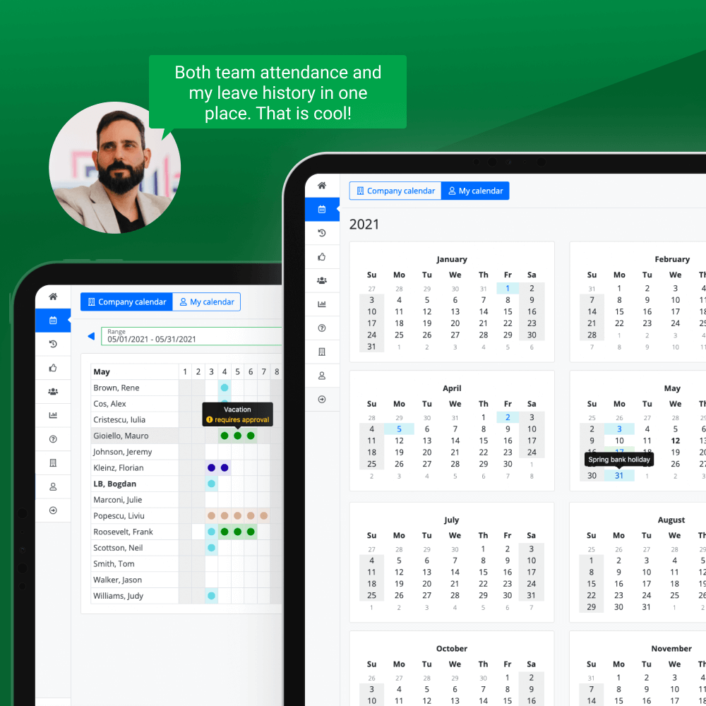 Excel 2021 Employee Attendance Calendar Tracker Calendar