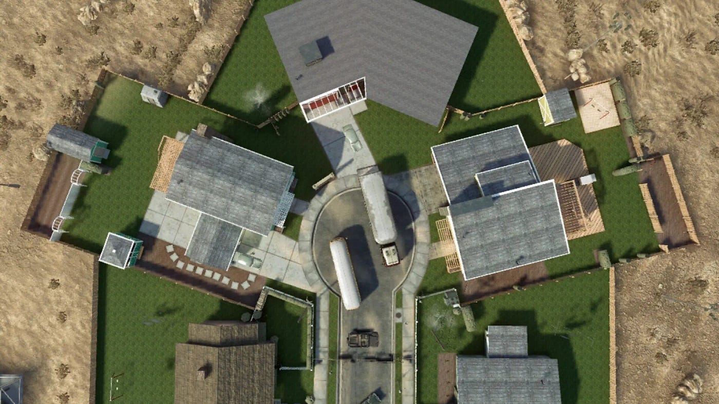 Nuketown Map Layout ArtStation Cod: Black Ops 1 Nuketown Blockout