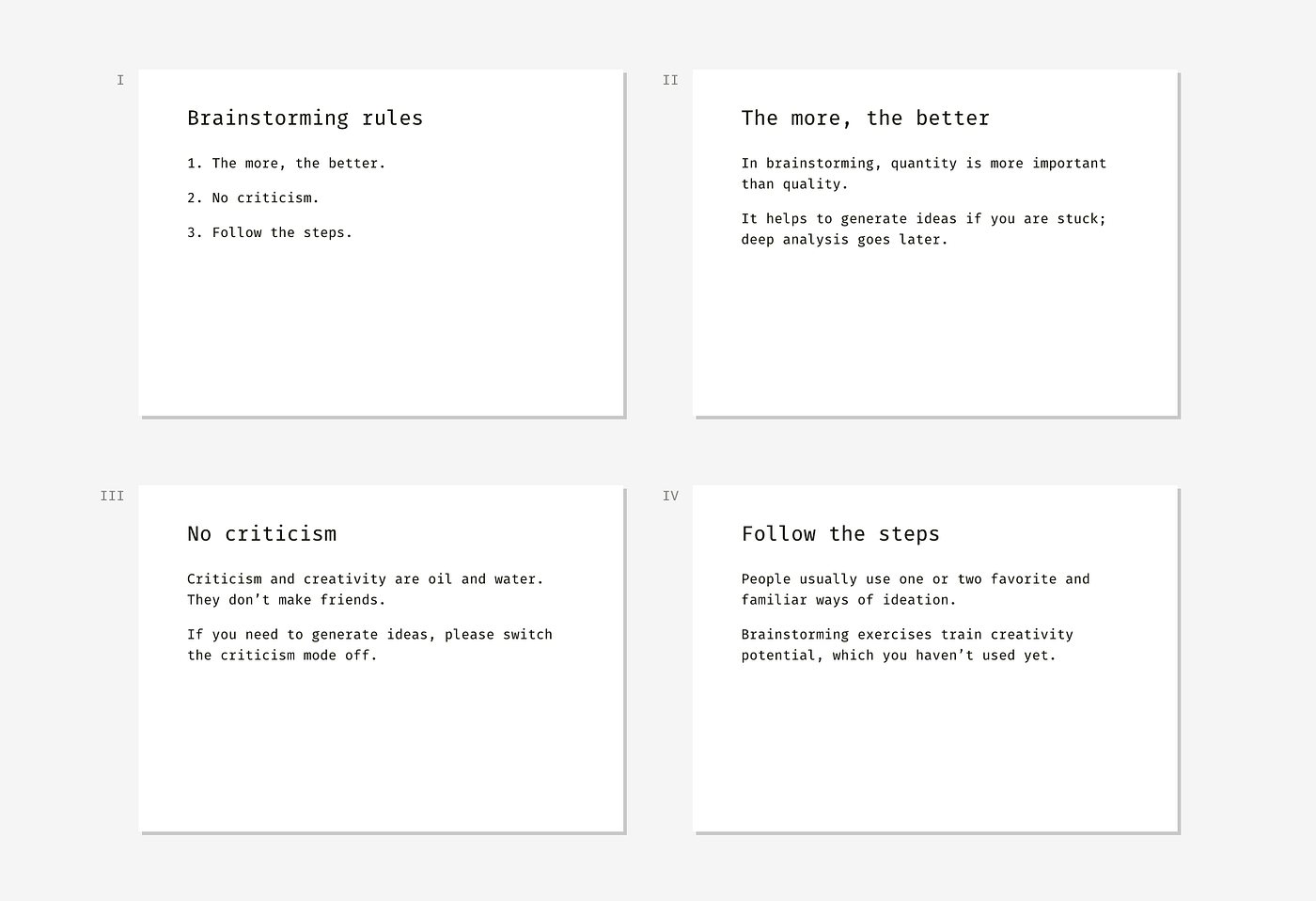 Brainstorming Exercises