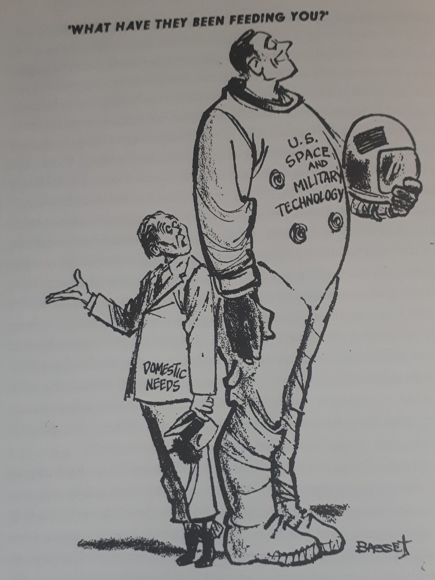 Space Race Cold War Political Cartoon OLIPHANT, PATRICK Editorial