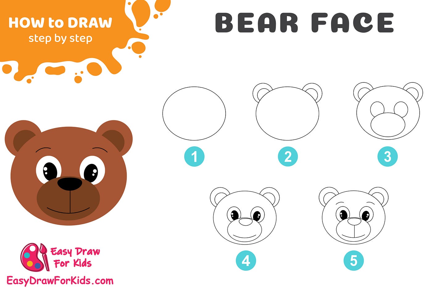 Easy Real Bear Drawing