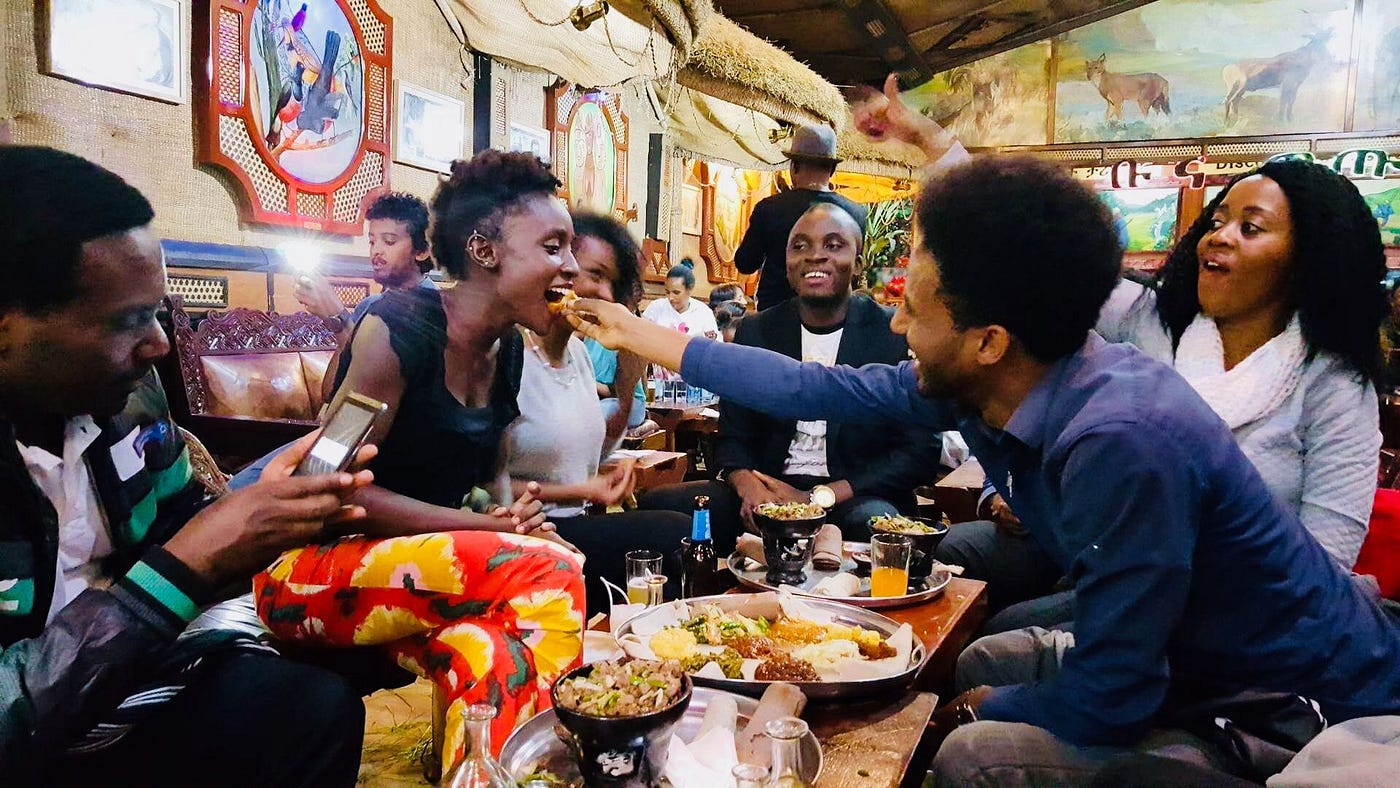 Habesha People Eating Together