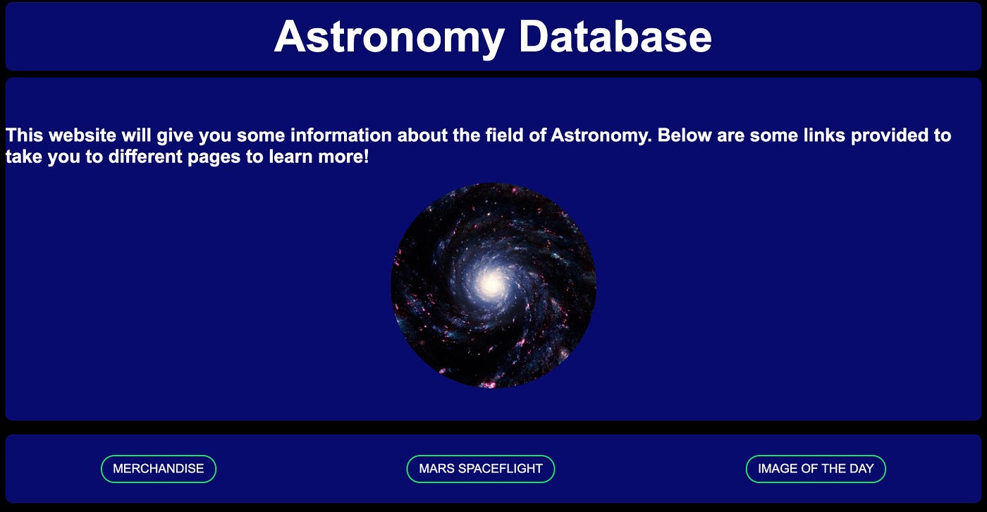 Astronomy Information Websites