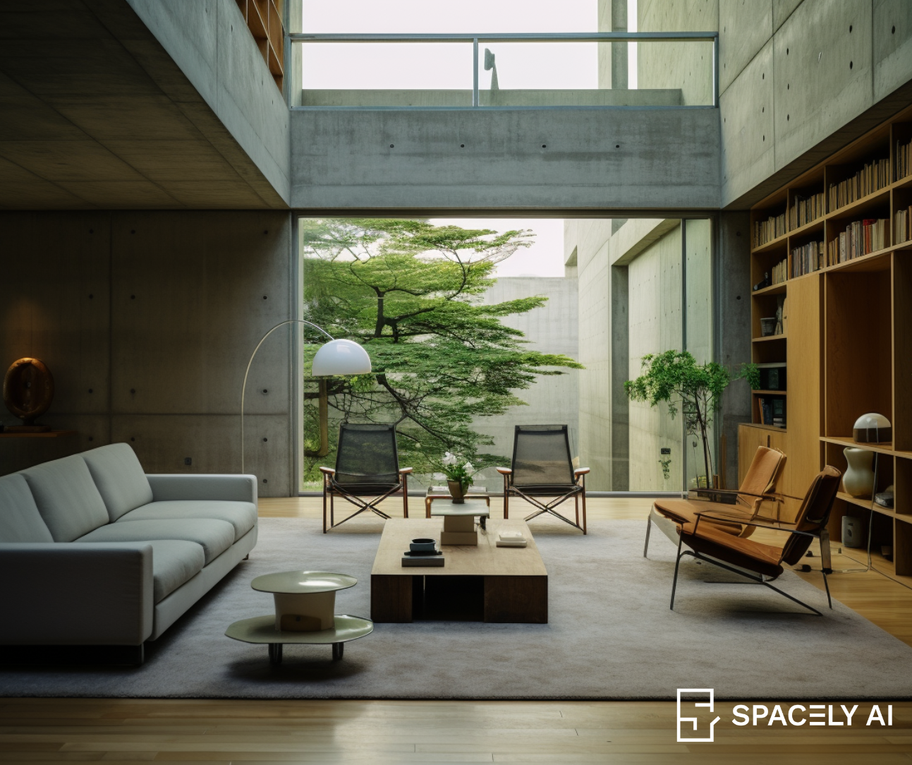 Concrete Contemporary Home Interior