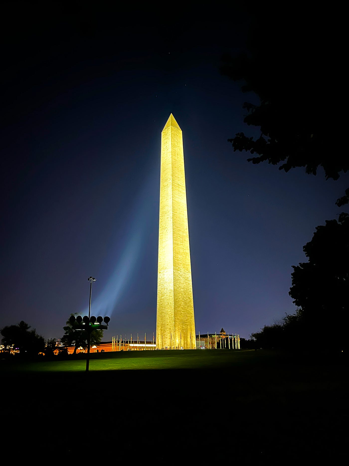 La Cima Del Monumento A Washington Por La Noche Lugares Para Visitar