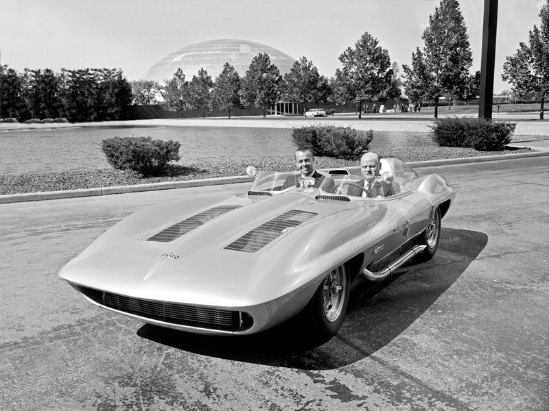 Neil Armstrong Corvette Picture 60s