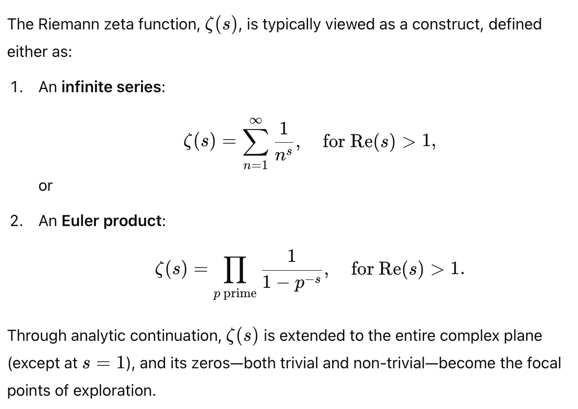 Riemann Zeta Function Poster