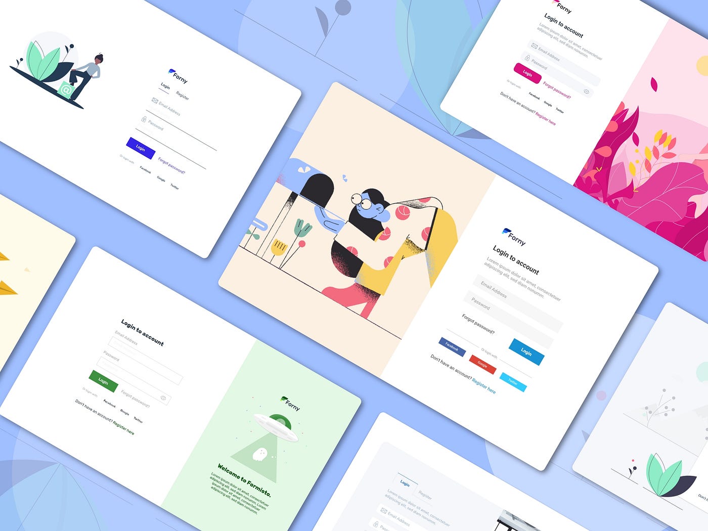 Creative Login Ui Template Form Design With Technology