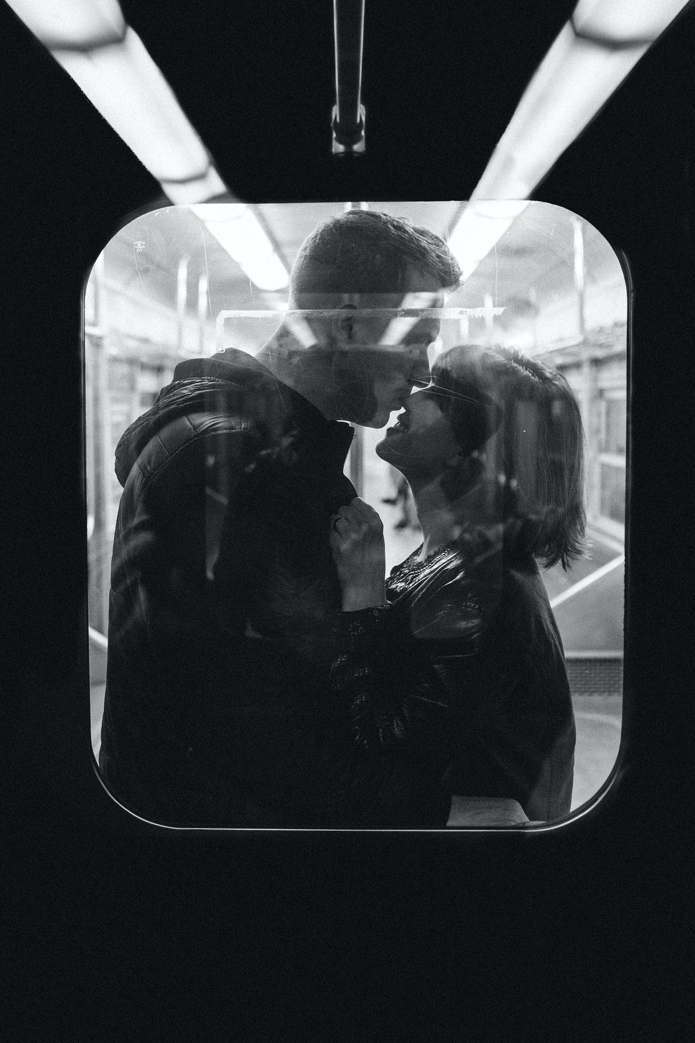 Grayscale Photography Love