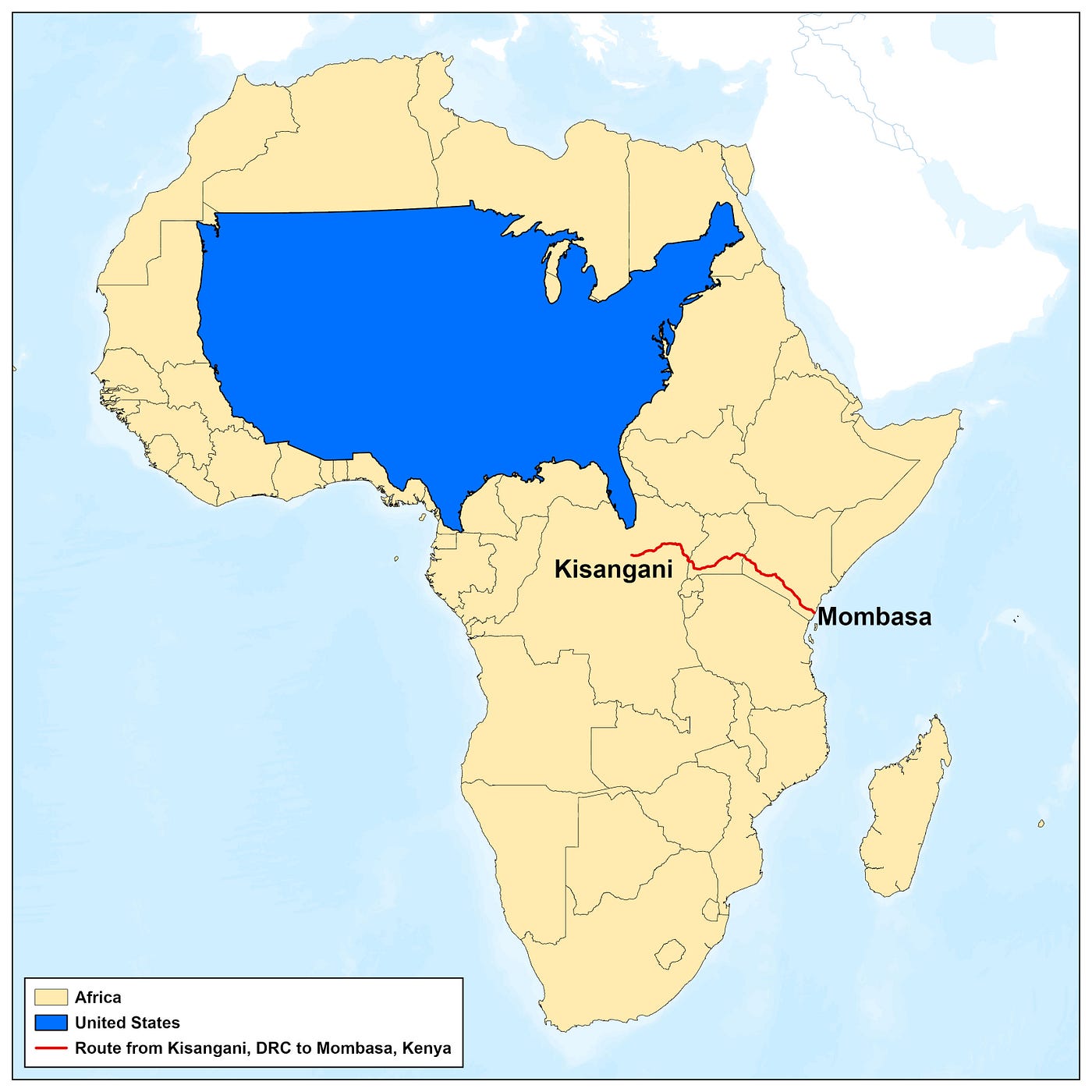Mombasa Africa Map