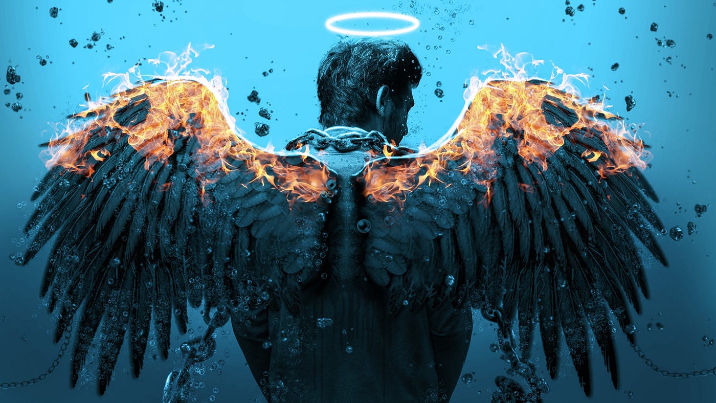 Angel Wings On Fire