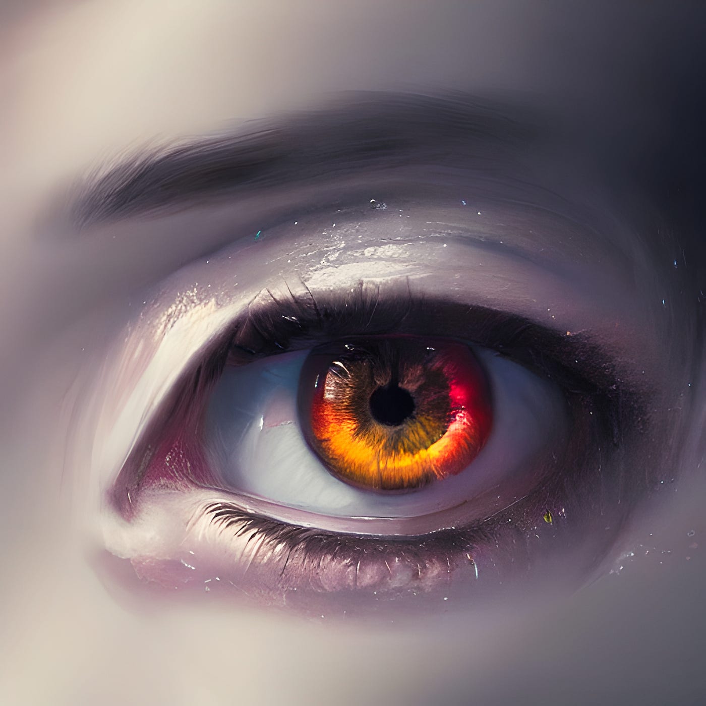 Eye Fire Reflection