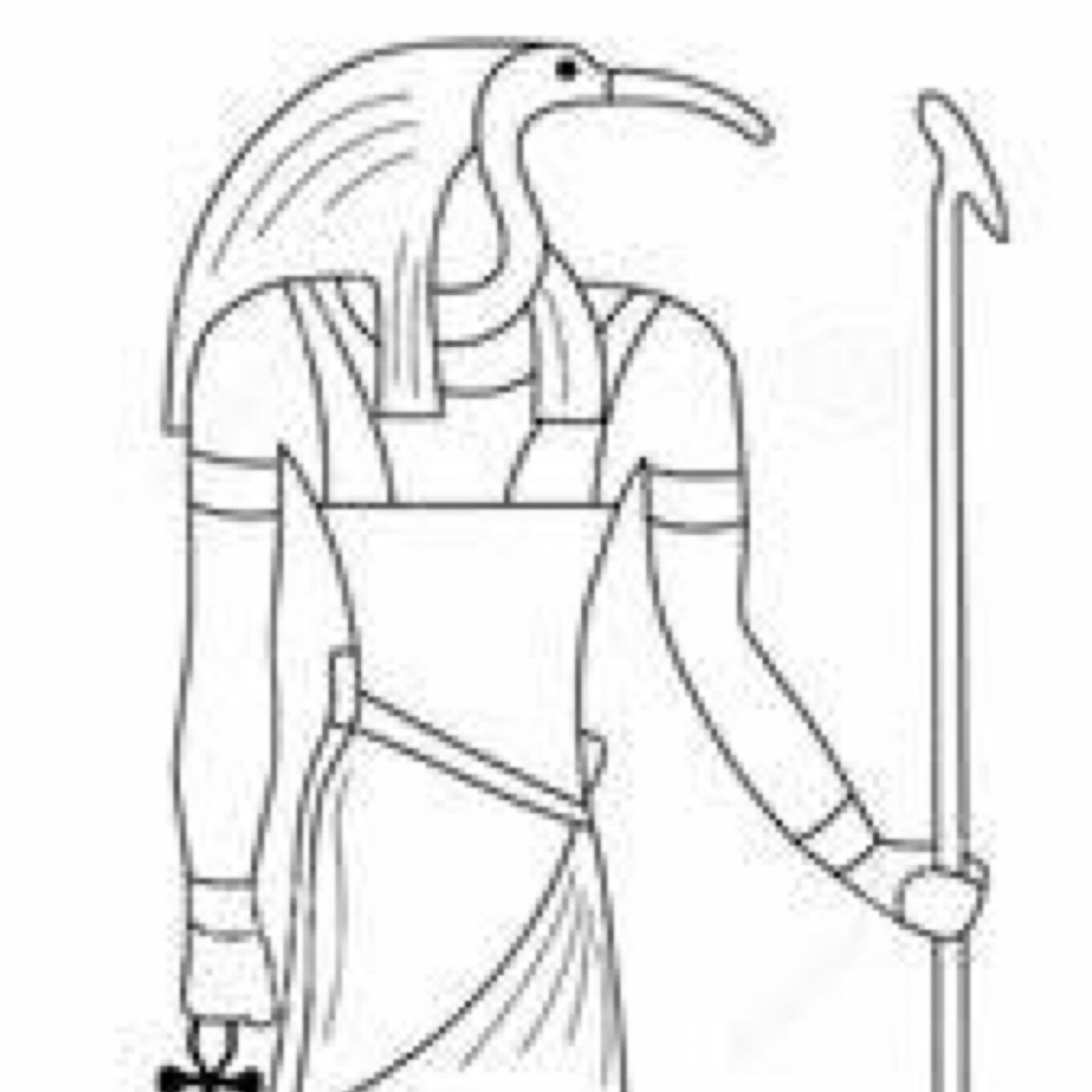 Egyptian God Thoth Drawing