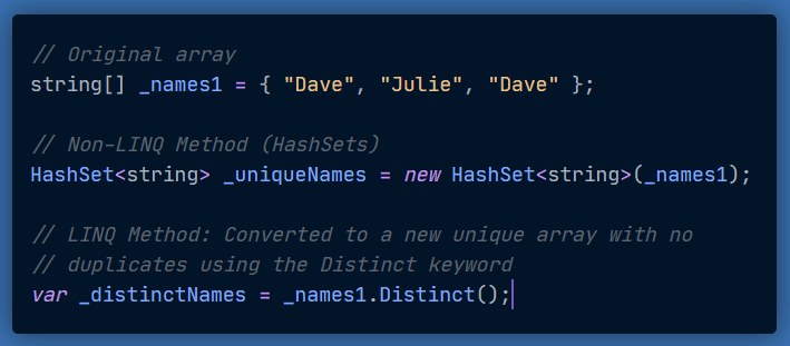 Linq Distinct Various Ways To Get Distinct Values From A List Using